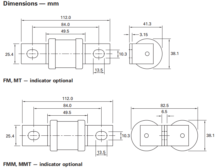 180FM Bussmann BS88 fast acting fuse
